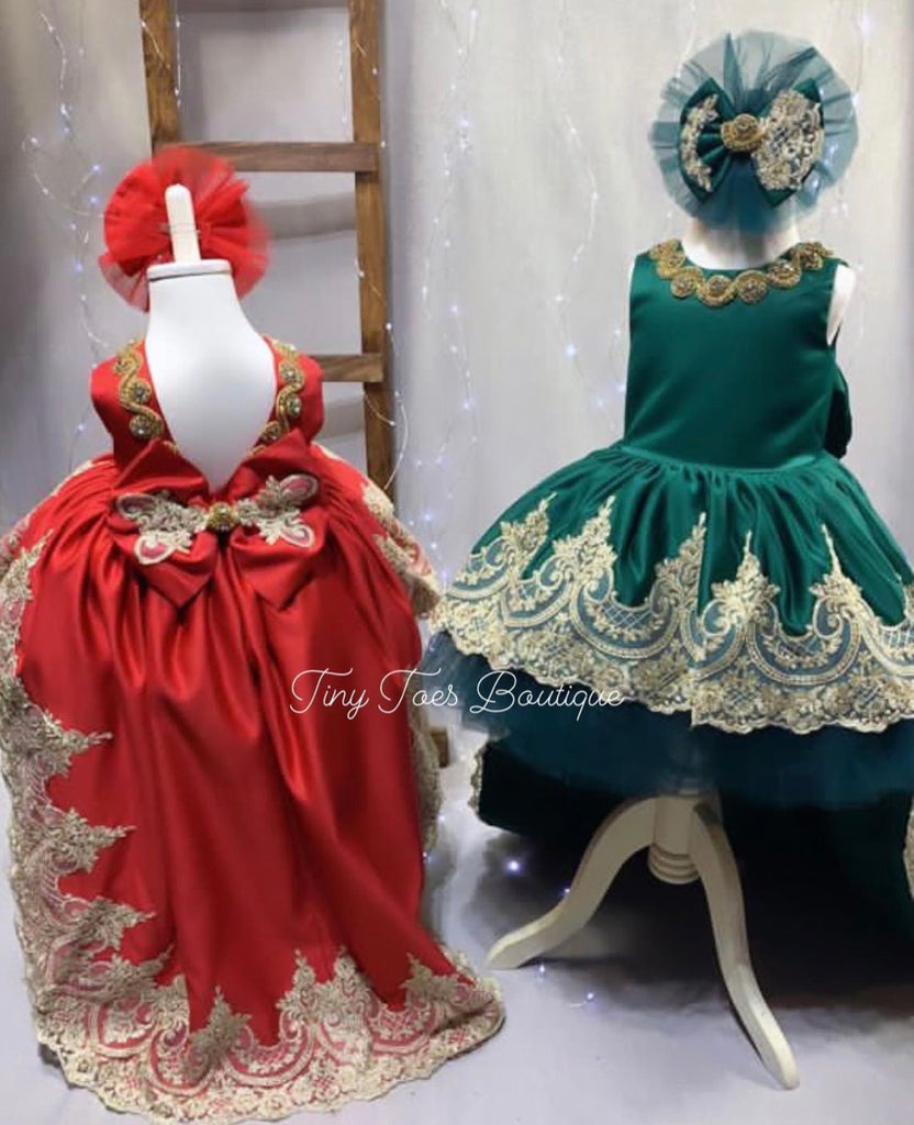 Cassandra Gown (Red) – Tiny Toes Boutique LLC