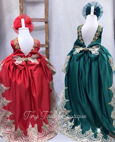 Cassandra Gown (Red) – Tiny Toes Boutique LLC
