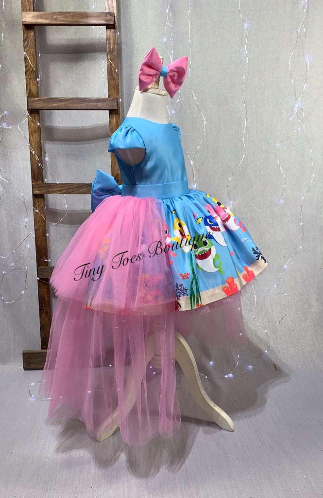 Baby Shark Inspired Dress – Tiny Toes Boutique LLC