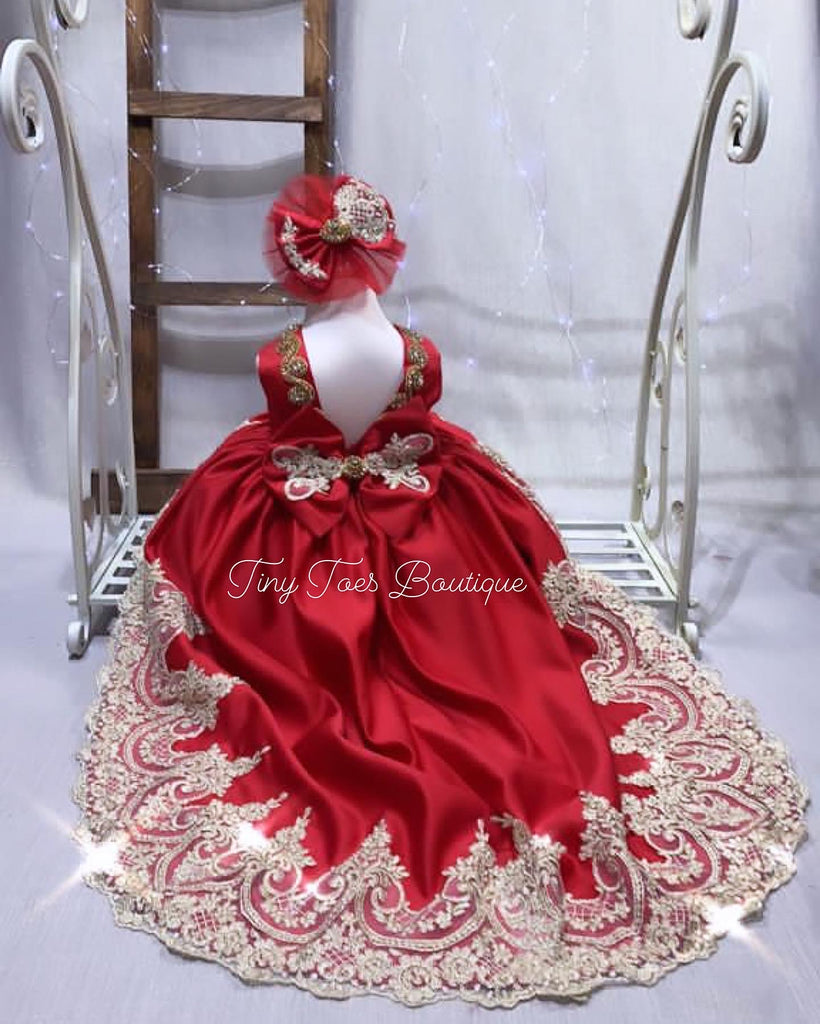 Cassandra Gown (Red) – Tiny Toes Boutique LLC